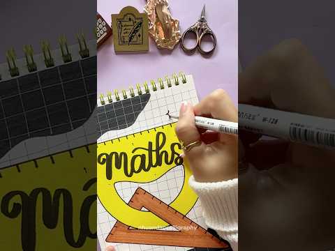 Creative Front Page Design: Maths ✏️ #shorts #nhuandaocalligraphy #frontpage