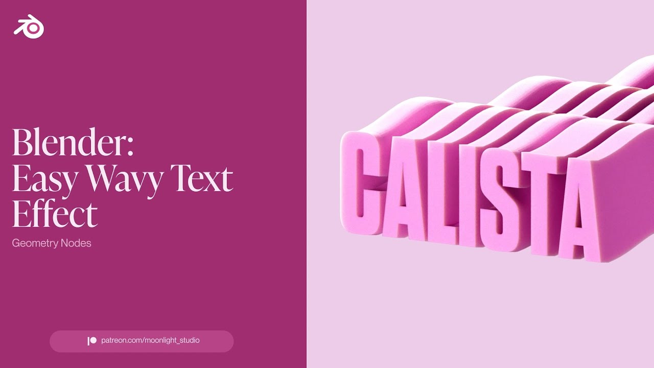 Blender Tutorial: Easy Wavy Text with Geometry Nodes