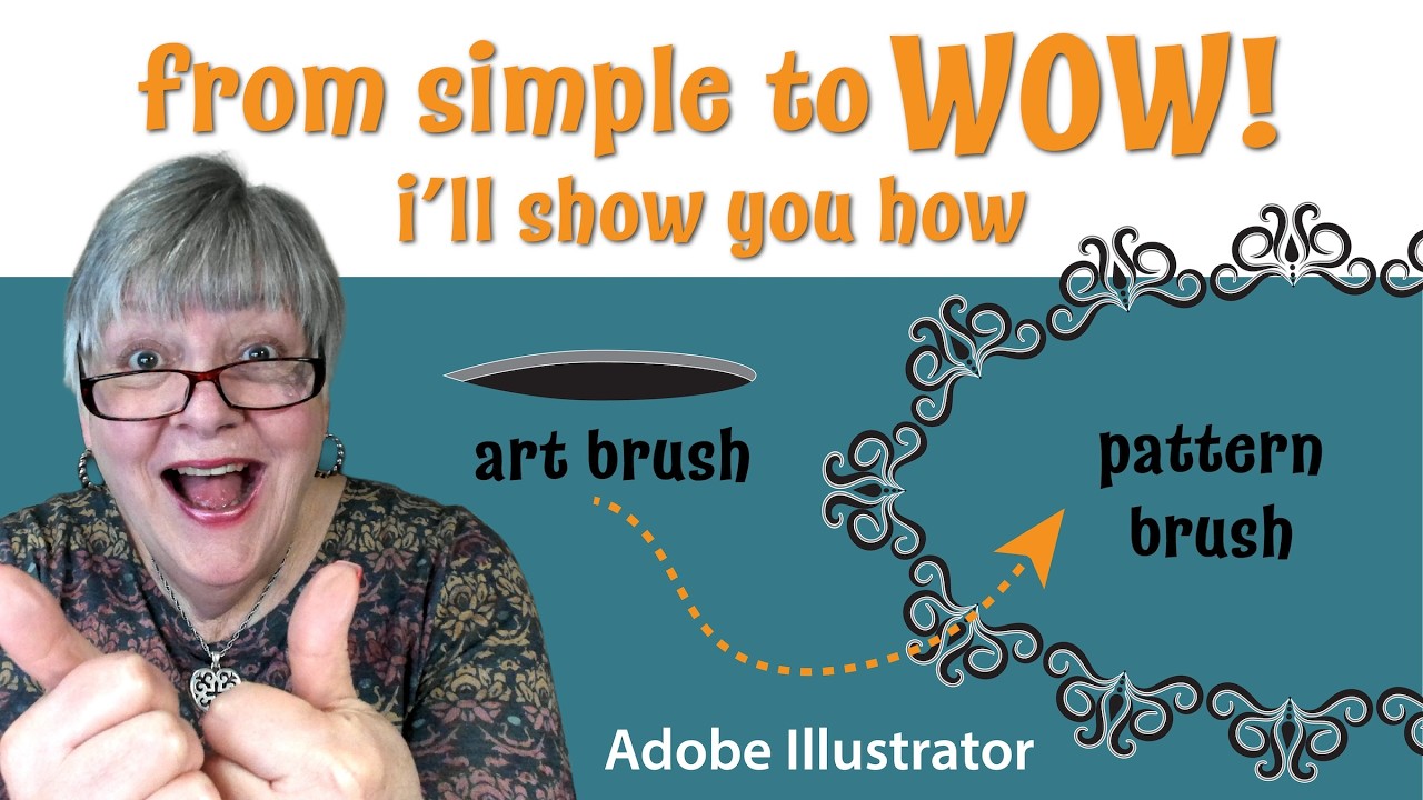 From Simple Design to WOW Pattern Brush in Adobe Illustrator