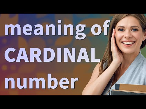 Cardinal number | meaning of Cardinal number