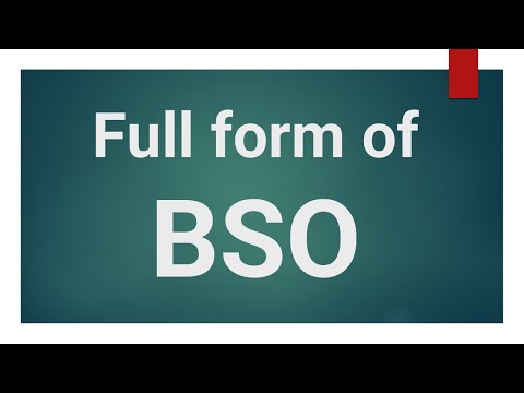 Full form of the BSO-Medical Abbreviations-Medical Terminology