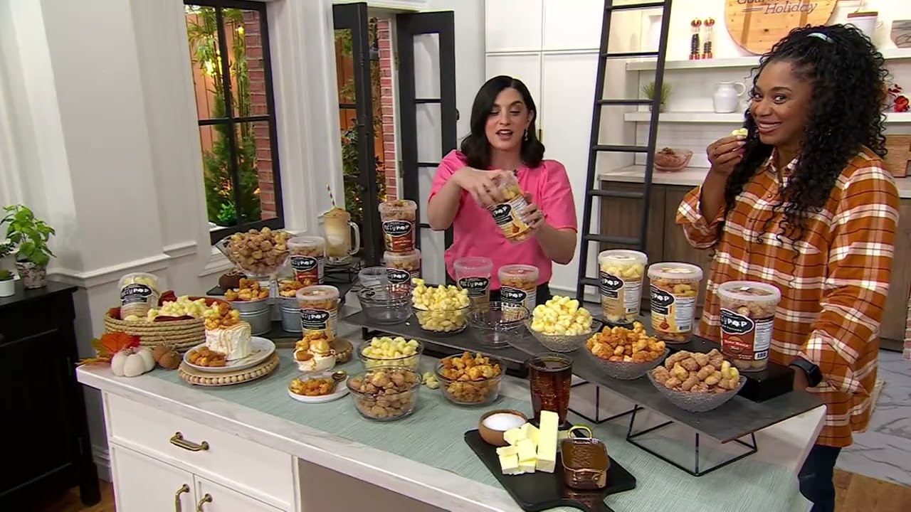 Puffy Pop (3) Tubs Sweet & Salty Puffed Corn Variety Pack on QVC
