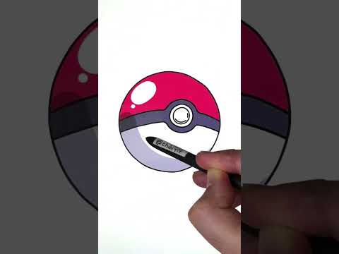 #howto #drawing #pokeball ✍????⚪ #pokemon #art #shorts