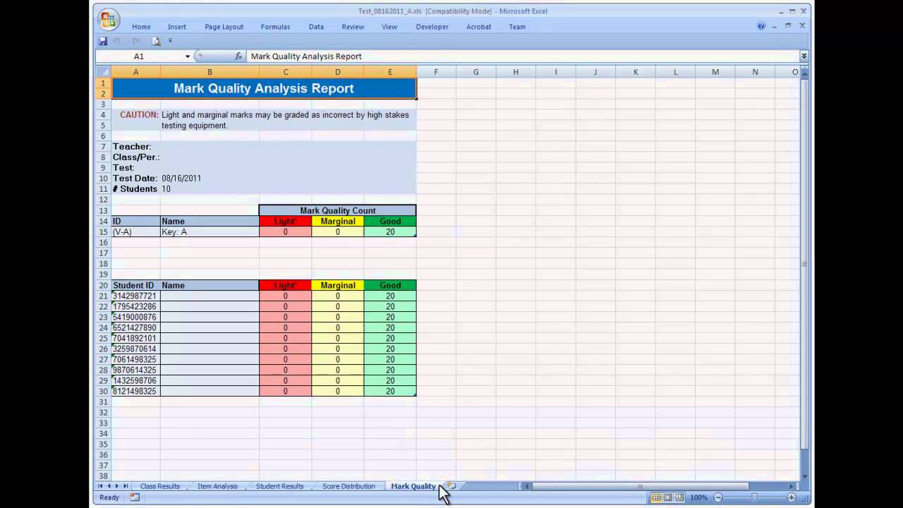 Creating Reports Using ScoreIT
