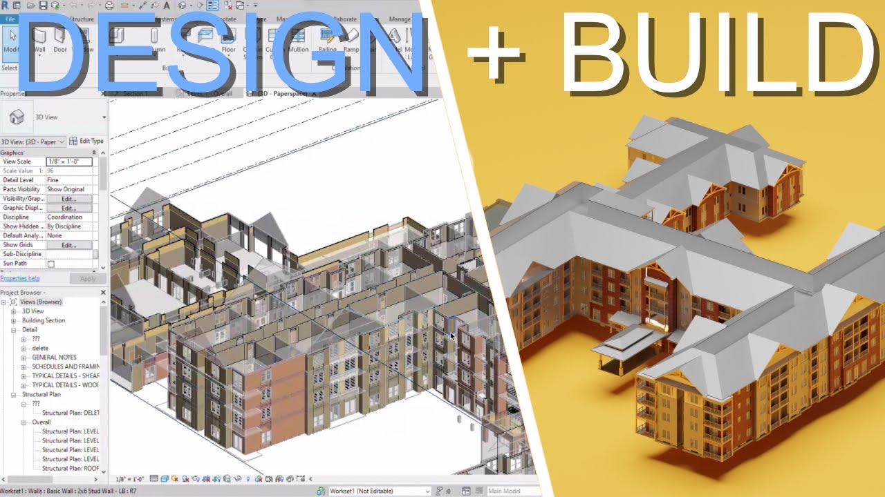 4 Story Building Design Part 1: Architect Coordination - Structural Engineering 🏗✏️💻