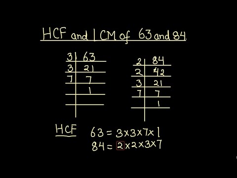 How to find the LCM & HCF of 63 and 84 / How To Find The LCM & HCF Of 63 and 84 In Under 5 Minutes!