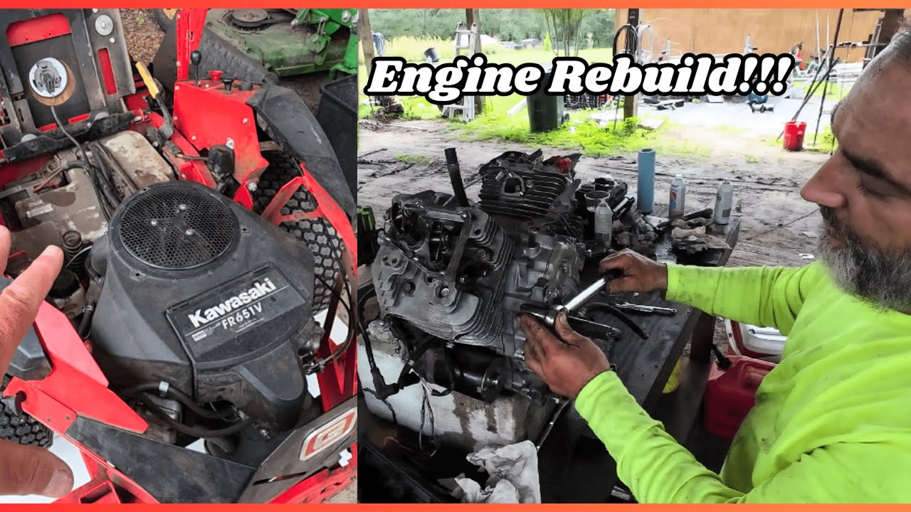Rebuilding a Kawasaki FR651V Engine | Gravely Mower Timelapse Repair