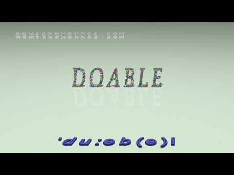 doable - pronunciation + Examples in sentences and phrases
