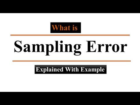 What is sampling error? Sampling error explained with example |Sampling in research & sampling Error