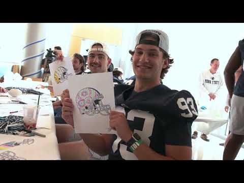 Nittany Lions football team visits patients at Penn State Health Children’s Hospital