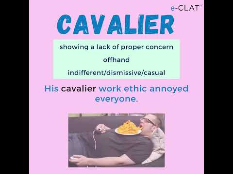 CAVALIER | Word meaning | Word of the Day 37