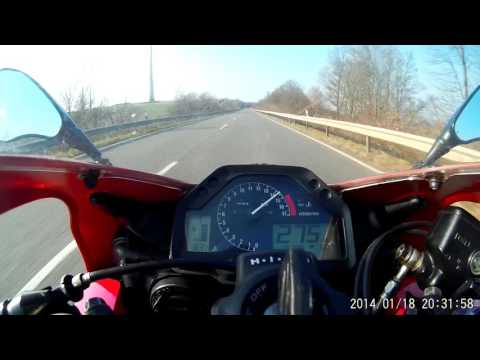 Honda CBR 600 RR PC37 0-280 onboard