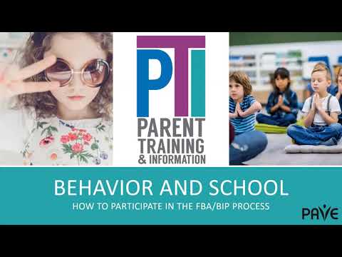 Behavior and School: How to Participate in the FBA/BIP Process