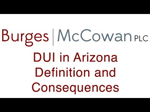 Arizona DUI Laws - Regular DUI ARS 28-1381