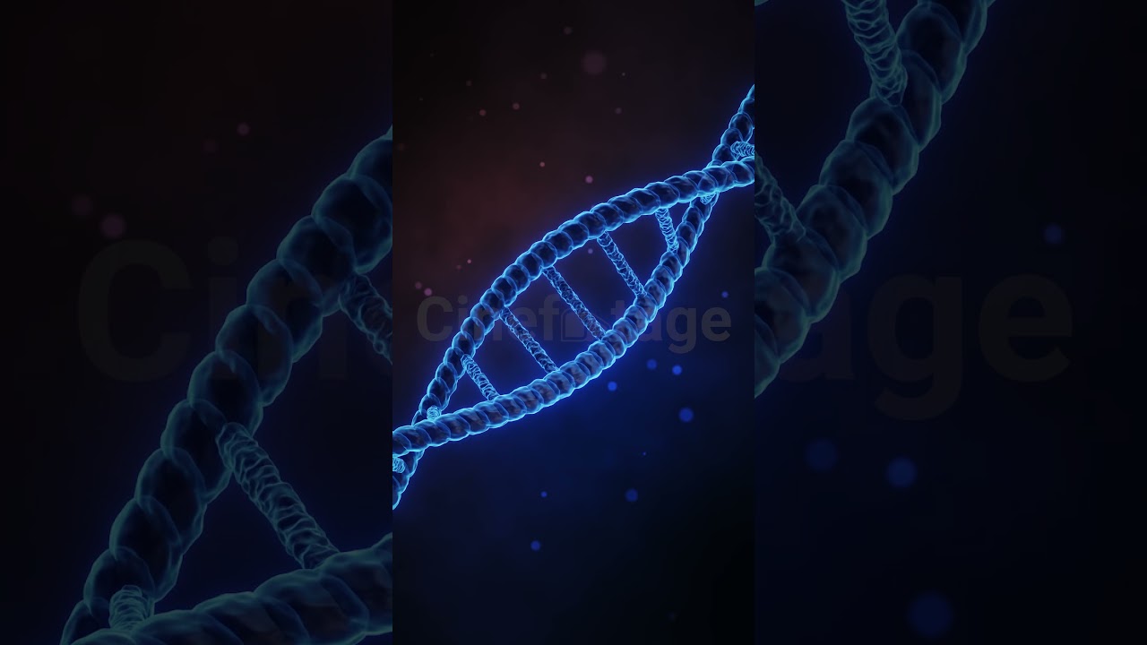 Spinning DNA Molecule on Gradient Background stock footage | stock video | Cinefootage