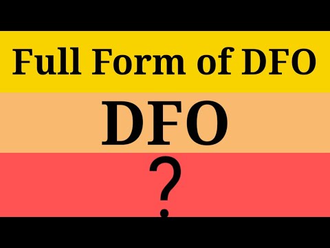 Full Form of DFO/ DFO Full Form