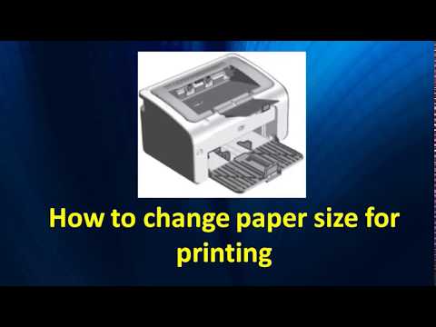 How to Change the paper size for printing
