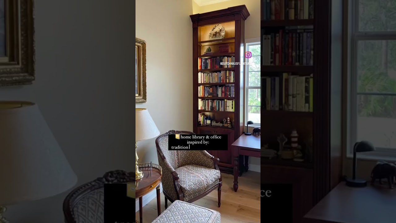 📔Classic Traditional Style Home Library #SHORTS