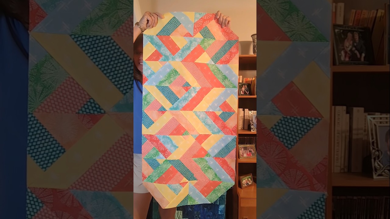 Create an Eye-Catching Geometrical Table Runner with Jelly Roll Strips