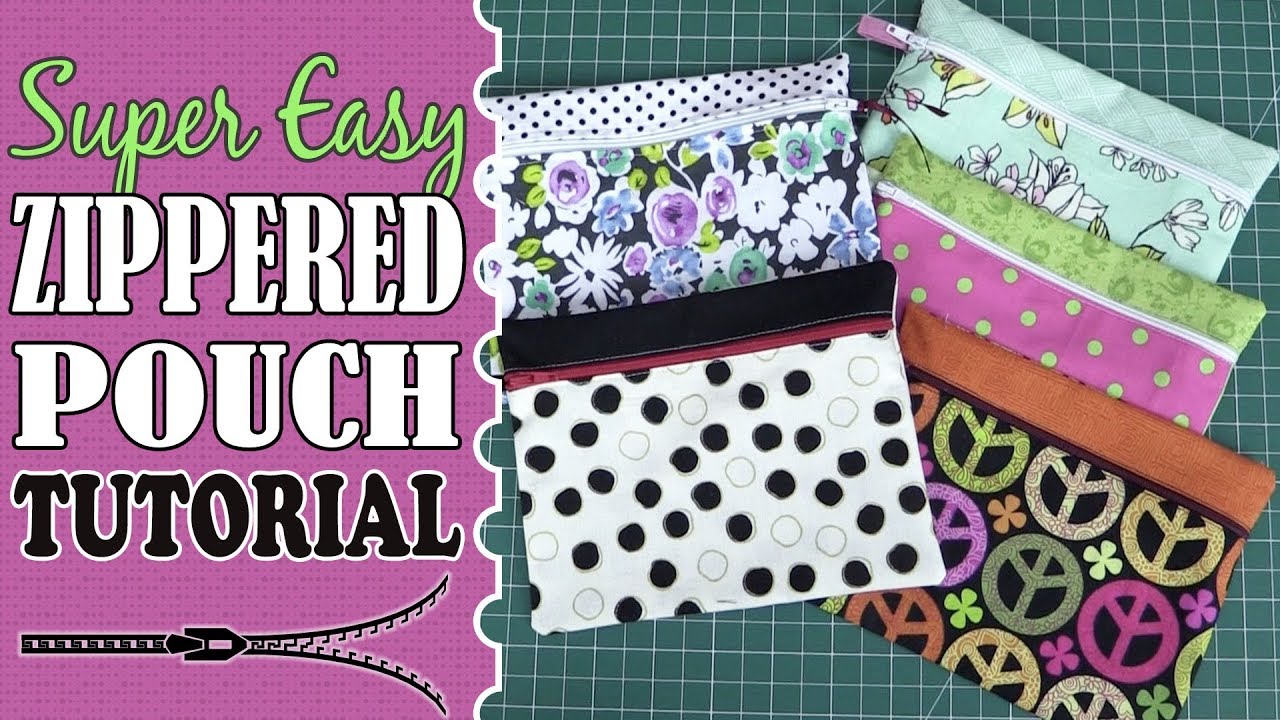 SUPER EASY Zippered Pouch (or Purse) Tutorial
