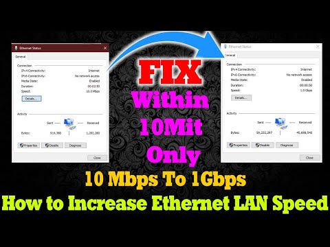 How to Increase LAN Cable Speed to Desktop, Increase Speed Ethernet LAN Cable Speed 10Mbps to 1Gbps,