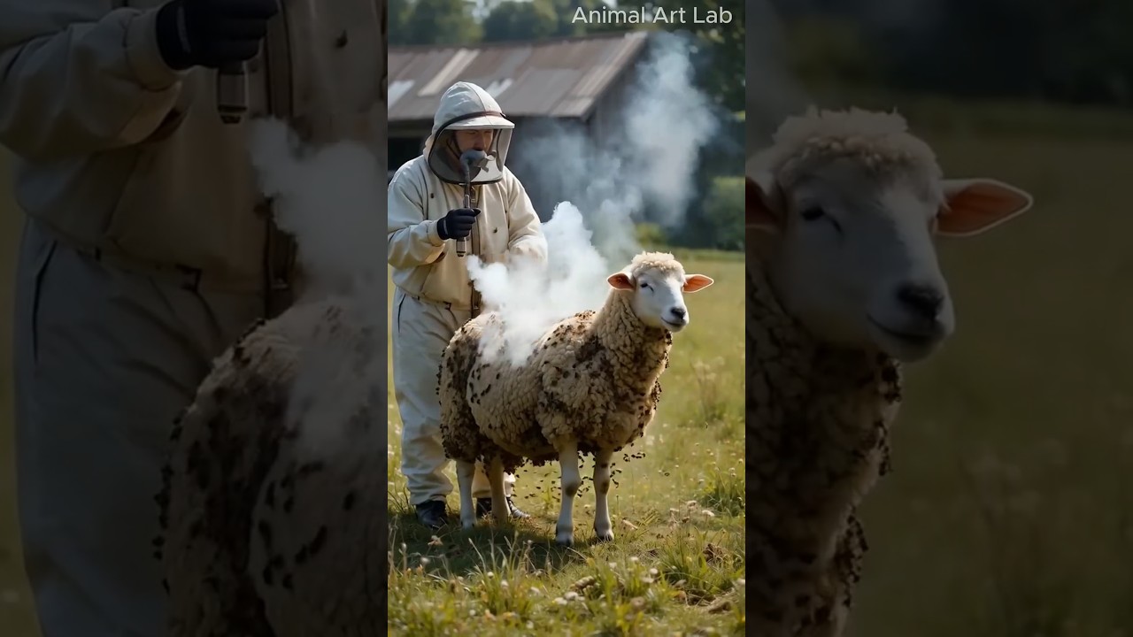 Sheep Saved from Honeycombs & Bees! #sheeprescue #animalrescue #wildliferescue #sheep #farmanimals