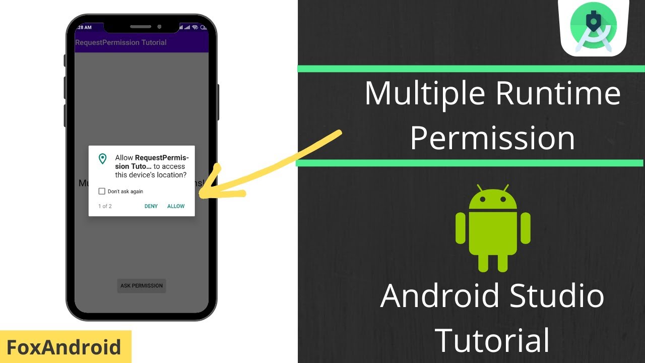 How to request Multiple Runtime Permissions - Android Studio Tutorial