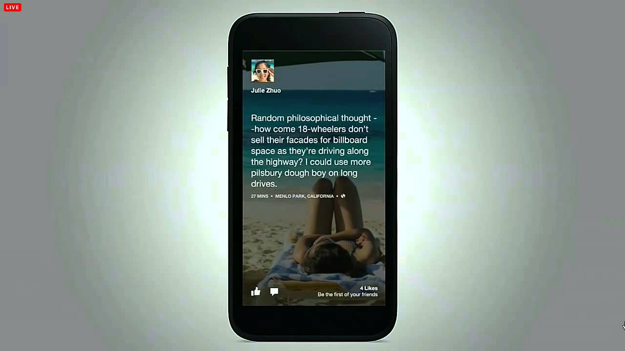 New 'Facebook Home' Product Demonstration