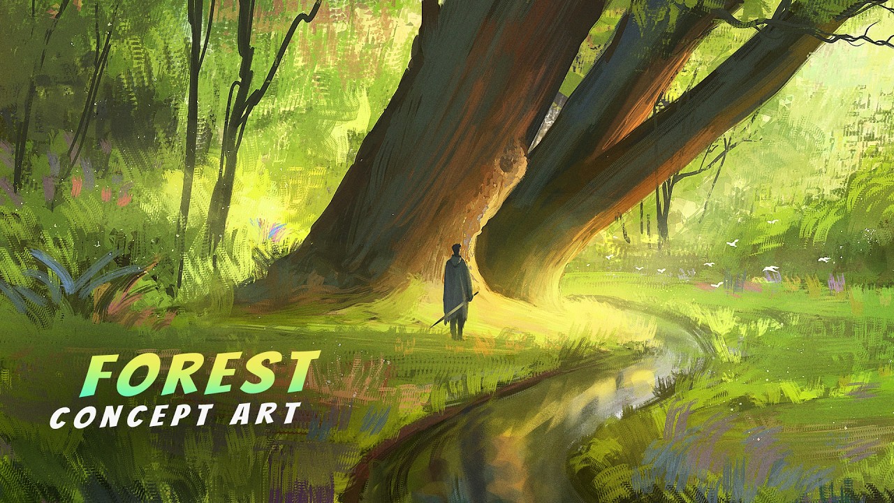 Stunning Forest Landscape Concept Art | Digital Painting