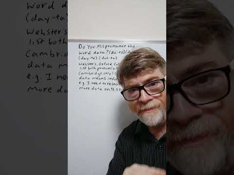 Do You Mispronounce the Word Data? Two Pronunciations - English Tutor Nick P