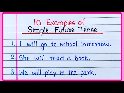 10 Examples of Simple Future Tense | Simple Future Tense Sentences | Simple Future Tense Examples