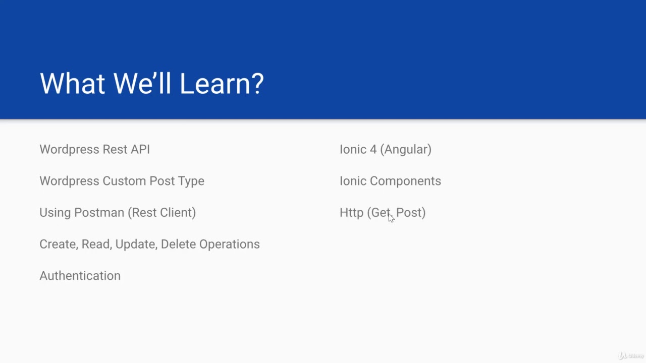 Wordpress Rest API and Ionic 4 (Angular) App With Auth - learn Ionic