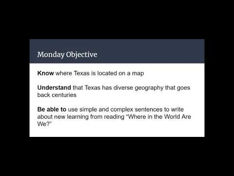 English Objectives for Social Studies Slides - Monday Wrap Up