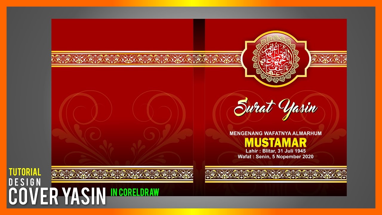 Tutorial Cover Design Buku Yasin Full Vector Coreldraw