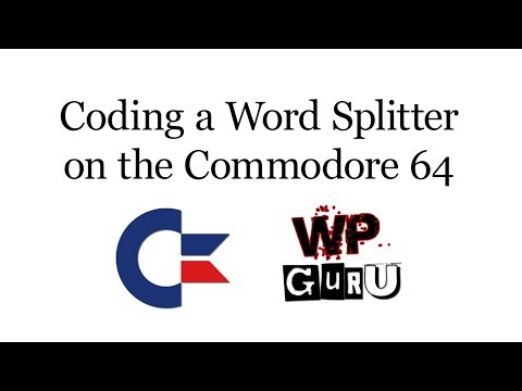 Building a Word Splitter on the C64 in Commodore BASIC