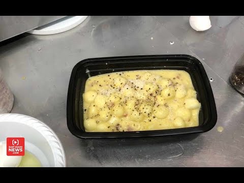 Italian restaurant owner shows how to make delicious pasta dish