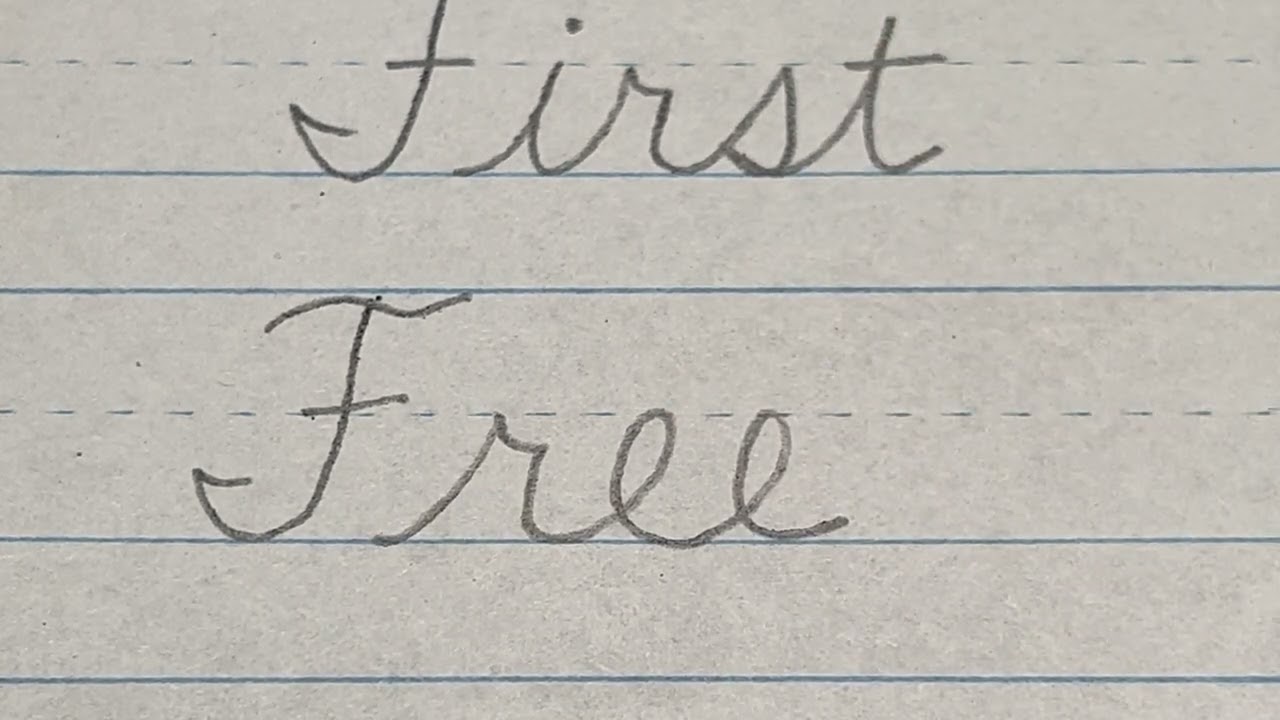 How to connect cursive capital 