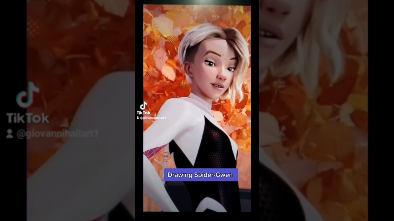Drawing Gwen Stacy Spider-Gwen Spider-Man Across the Spider-Verse #shorts #spidergwen #art #drawing