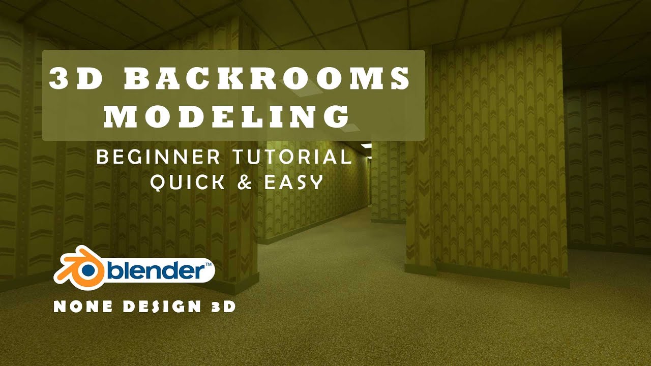 How to Make Backrooms - Quick&Easy (Liminal Space) / Blender 3.4