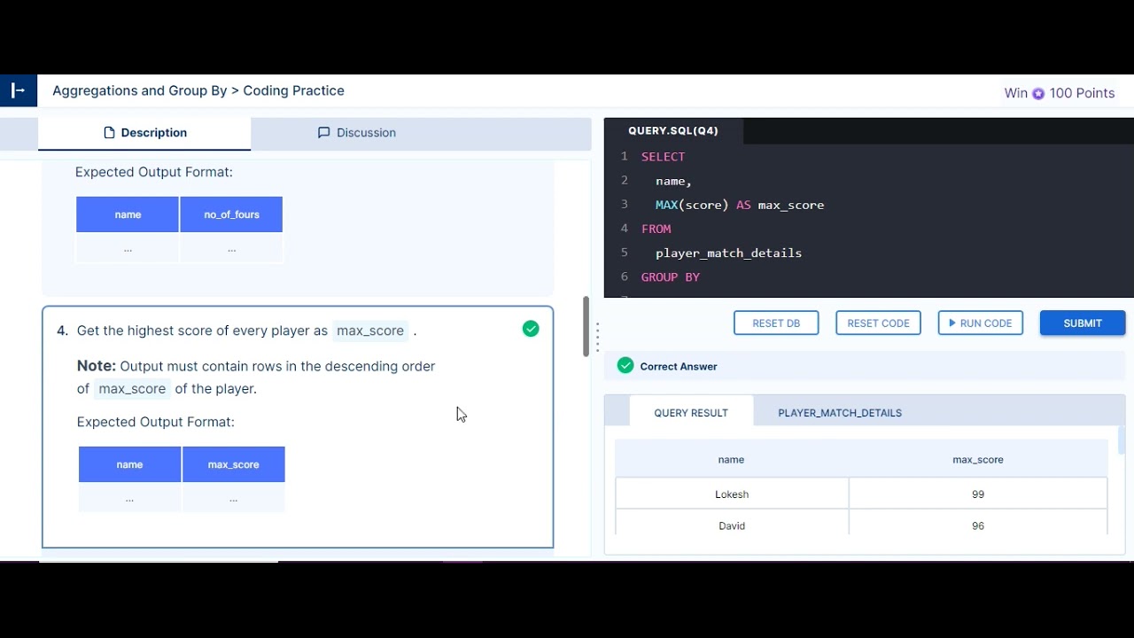 Aggregations and Group By Coding Practice NXTWAVE