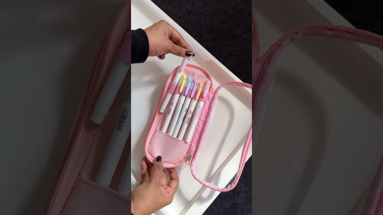 Organize Stationery With Kawai Triple Layer Pencil Pouch ✨🌷#trending #trendingonshorts #stationery