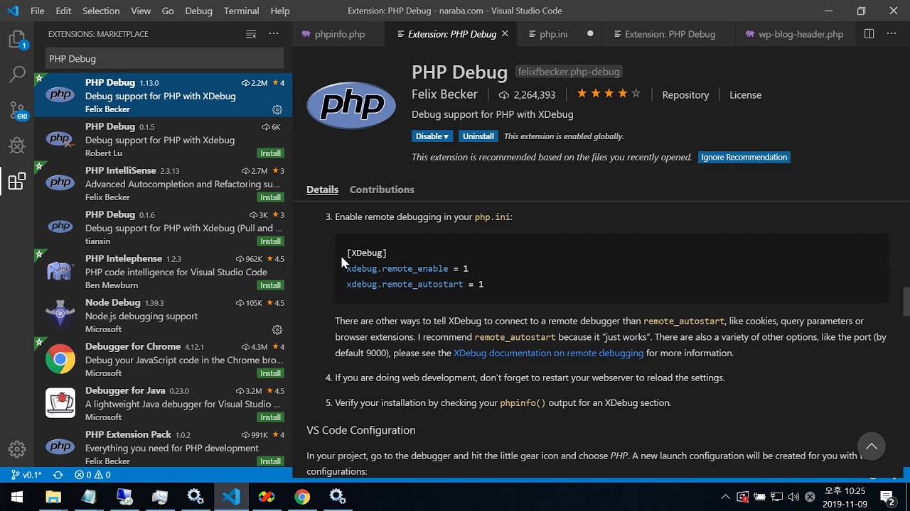 Visual Studio Code Setting for Debug PHP