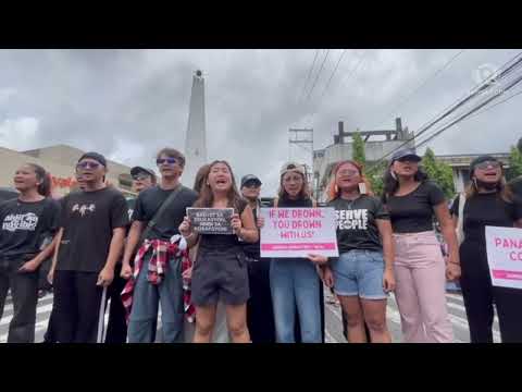 Witty slogans, protest art are all the rage in Filipinos’ flood control ...