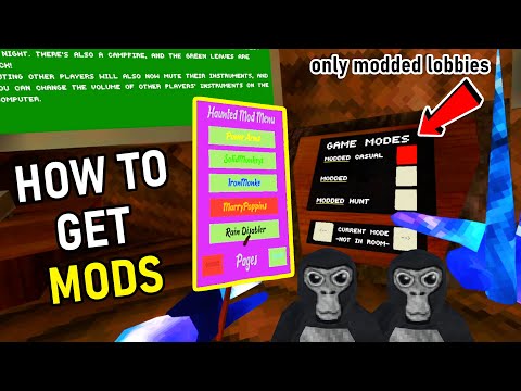 How To Get MODS in Gorilla Tag VR Tutorial | Monke Mod Manager (PCVR ONLY)