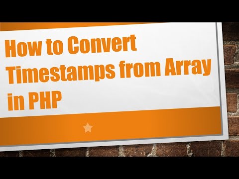 How to Convert Timestamps from Array in PHP