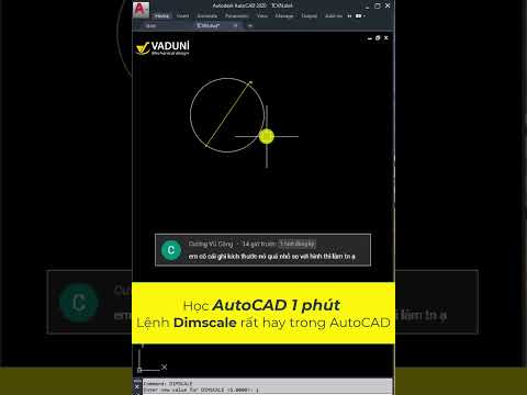 Học AutoCAD 1 phút - Lệnh Dimscale rất hay trong AutoCAD