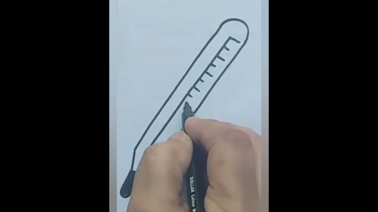 Draw Thermometer easy drawing/#science #diagram #easy #drawing #ideas/Haa-Meem 4science