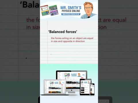 National 5 Physics definitions - balanced & unbalanced forces