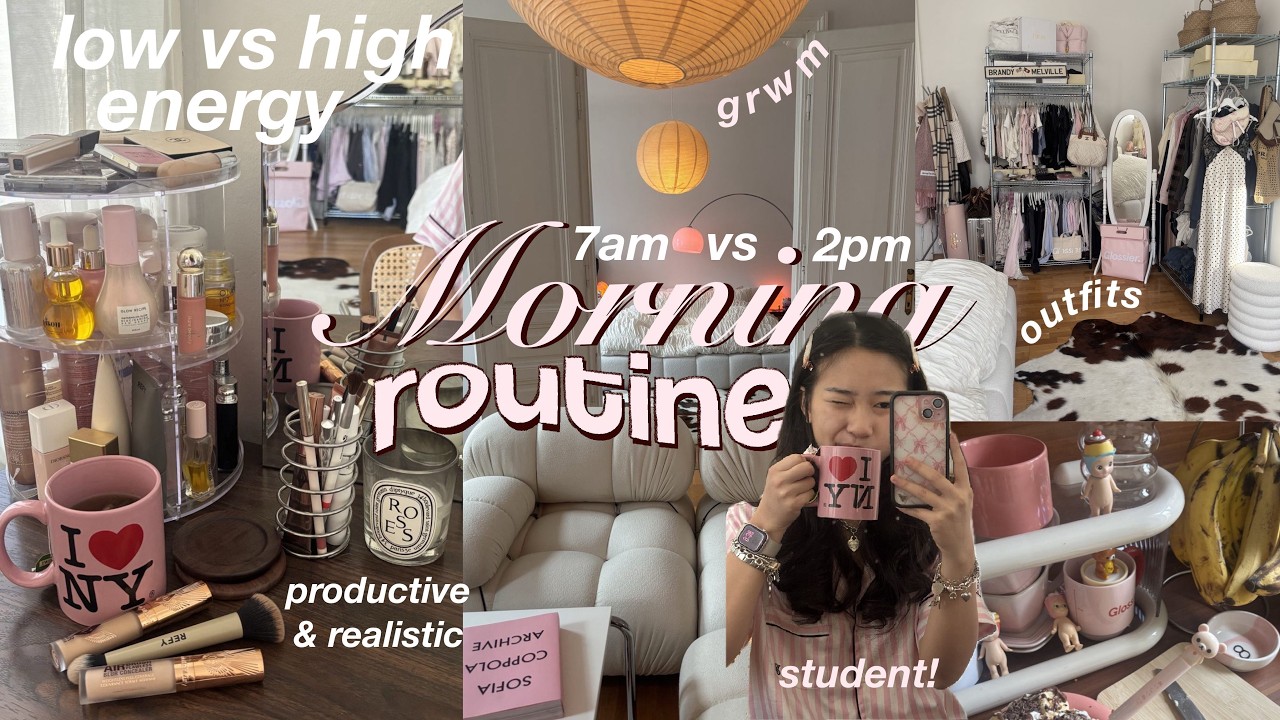 7AM REAL *school* MORNING ROUTINE ♡ productive & realistic GRWM, uni 2026 (7AM VS 1PM... LMAO)