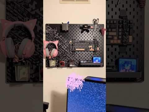 Ikea Pegboard Setup for Home Office #desksetup